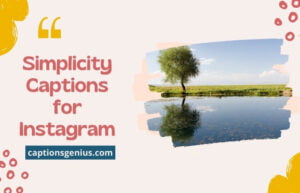 90+ Best Simplicity Captions for Instagram